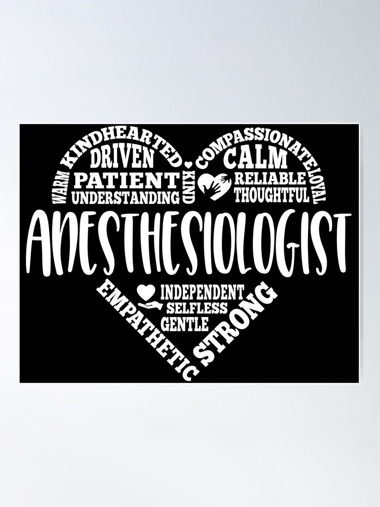 "Anesthesiologist, anesthesiology" Poster for Sale by MB Design | Redbubble
