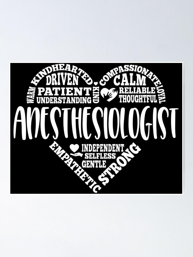 "Anesthesiologist, anesthesiology" Poster for Sale by brackerdesign ...