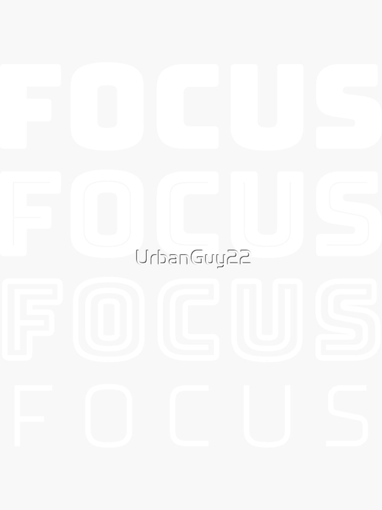 "Focus v2" Sticker for Sale by UrbanGuy22 | Redbubble