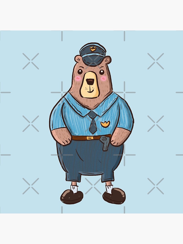 "The police bear." Poster for Sale by Motto5682 | Redbubble