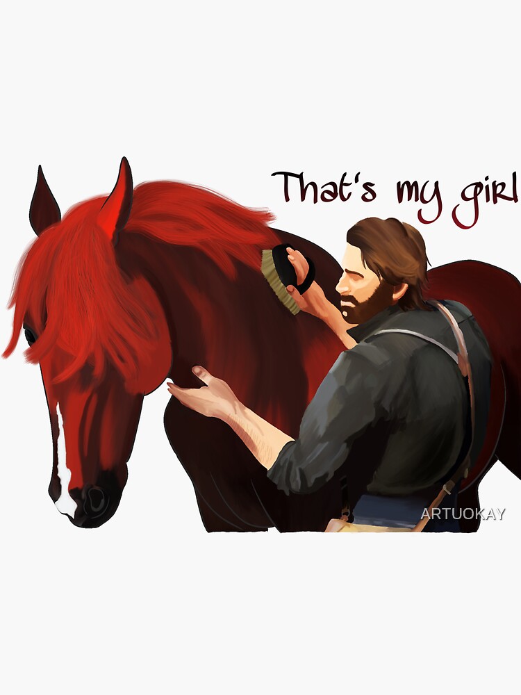 "Arthur Morgan and Boadicea" Sticker for Sale by ARTUOKAY | Redbubble