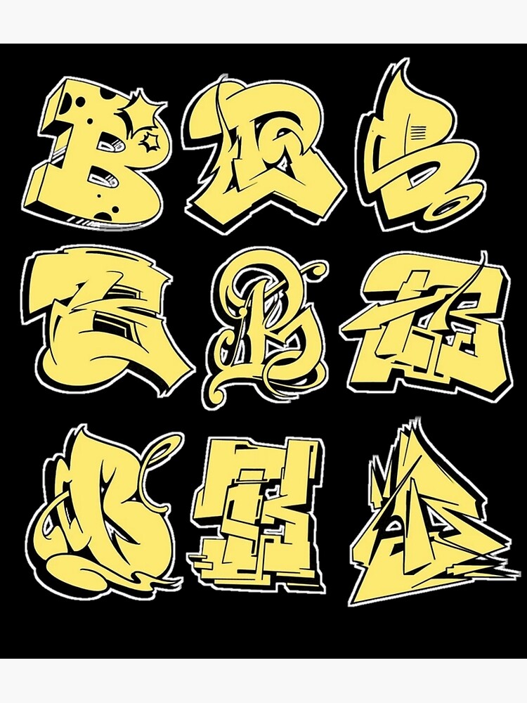 "letter b graffiti" Poster for Sale by REDOUB | Redbubble