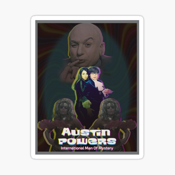 "Austin Powers" Sticker for Sale by RoraWightman15 | Redbubble
