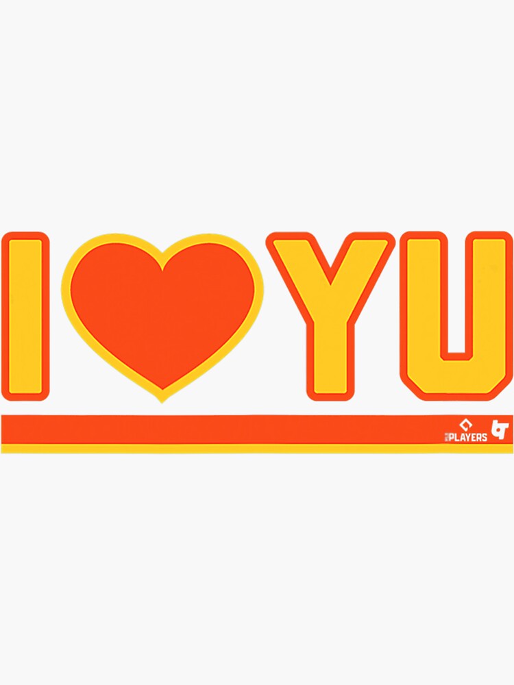 "Officially Licensed Yu Darvish - I Love Yu" Sticker for Sale by ...