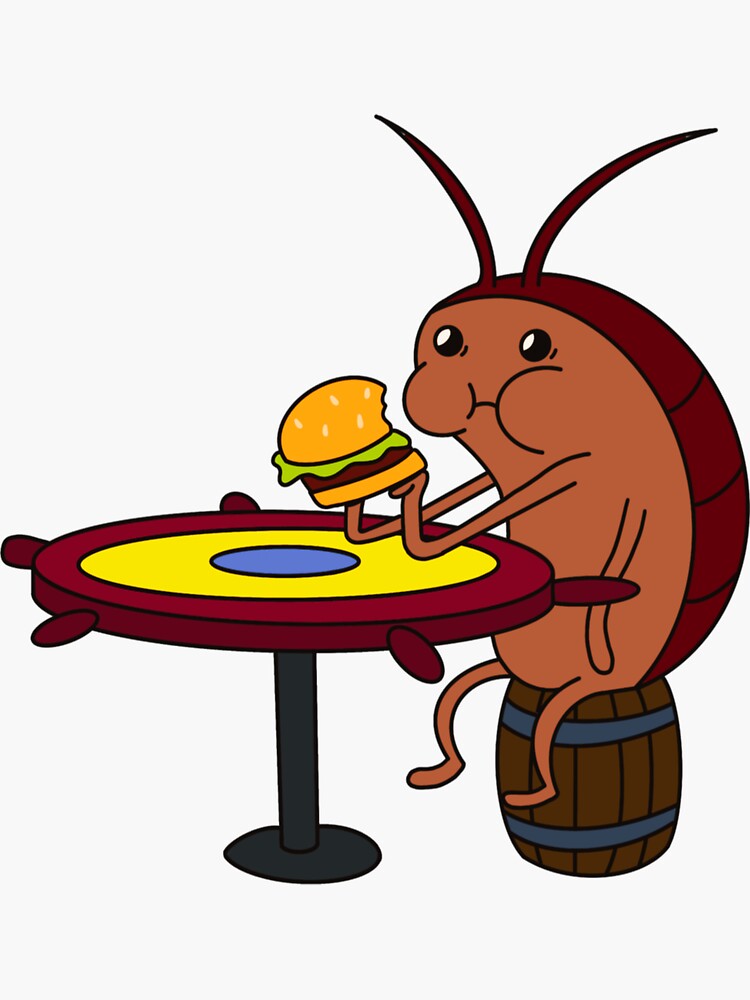 "spongebob cockroach" Sticker for Sale by RooRoo77 | Redbubble