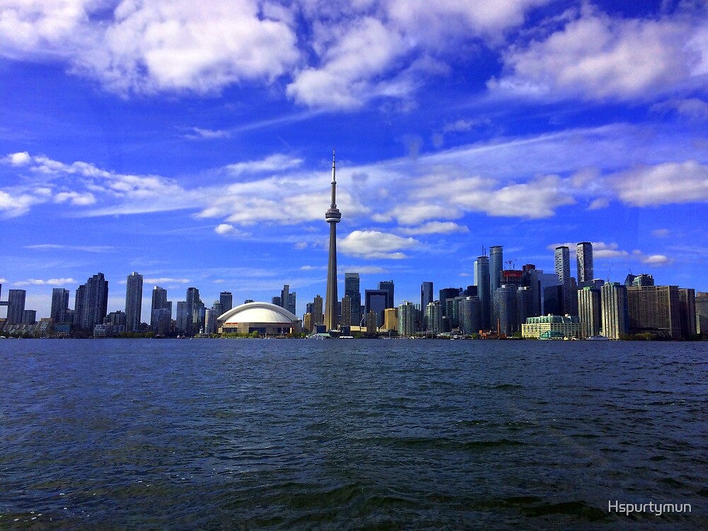 "Toronto Skyline in Vivid Blue" by Hspurtymun | Redbubble