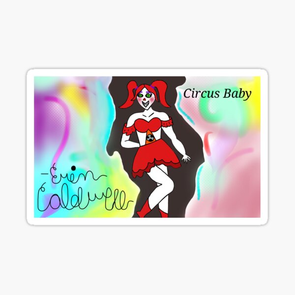 "Circus Baby Fan Art" Sticker for Sale by girlinredrocks | Redbubble