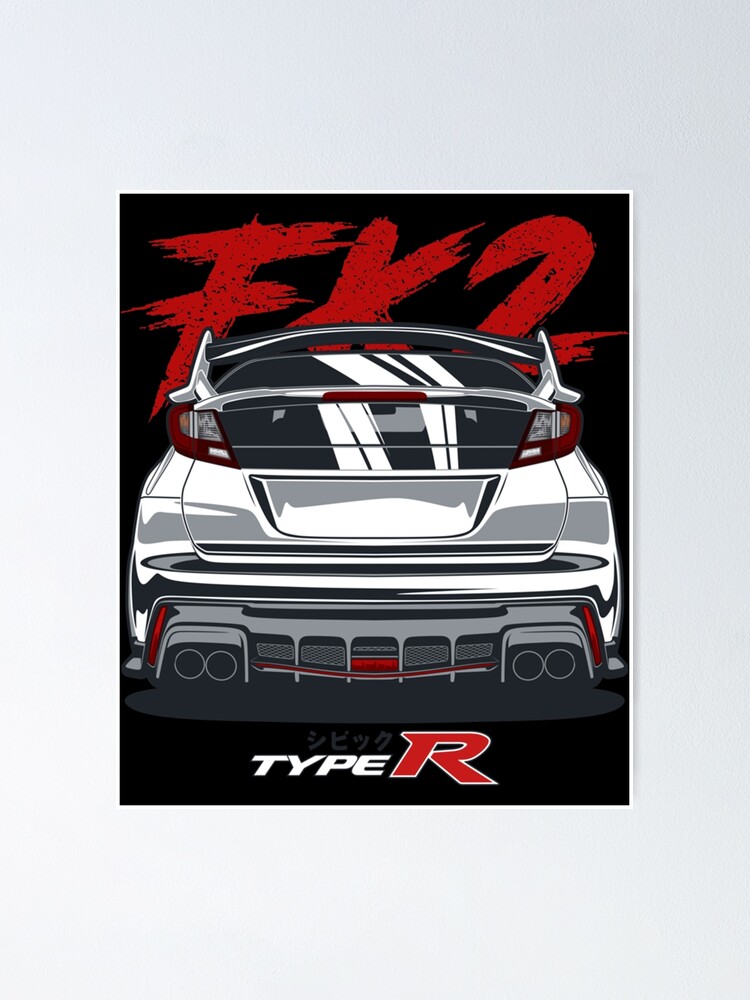"Civic Type R FK2 Essential " Poster for Sale by coontrax9 | Redbubble