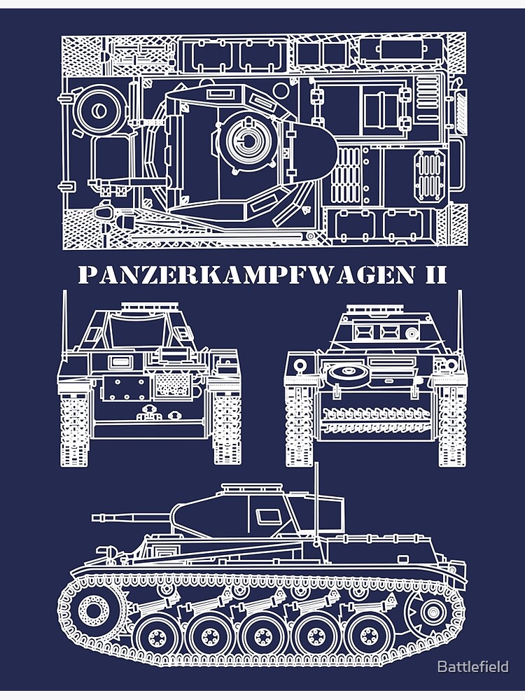 "Panzer II 2 Panzer Deutsche WW2 Leichtpanzer Blaupausen Diagramm ...