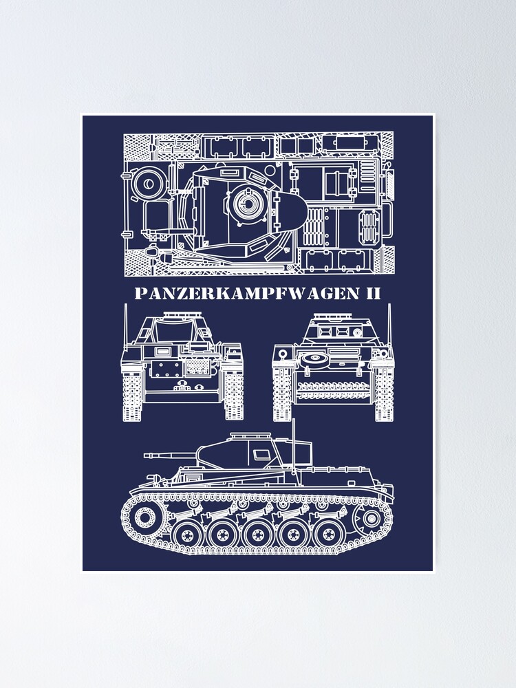 "Panzer II 2 Panzer Deutsche WW2 Leichtpanzer Blaupausen Diagramm ...