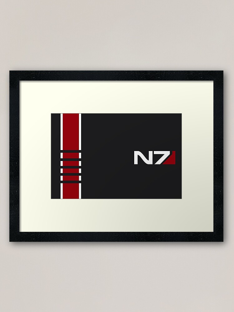"Mass Effect - N7 Stripe" Framed Art Print for Sale by DanThyMan26 ...