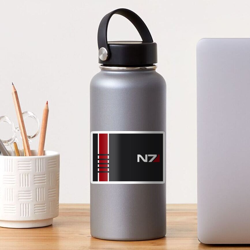 "Mass Effect - N7 Stripe" Sticker for Sale by DanThyMan26 | Redbubble