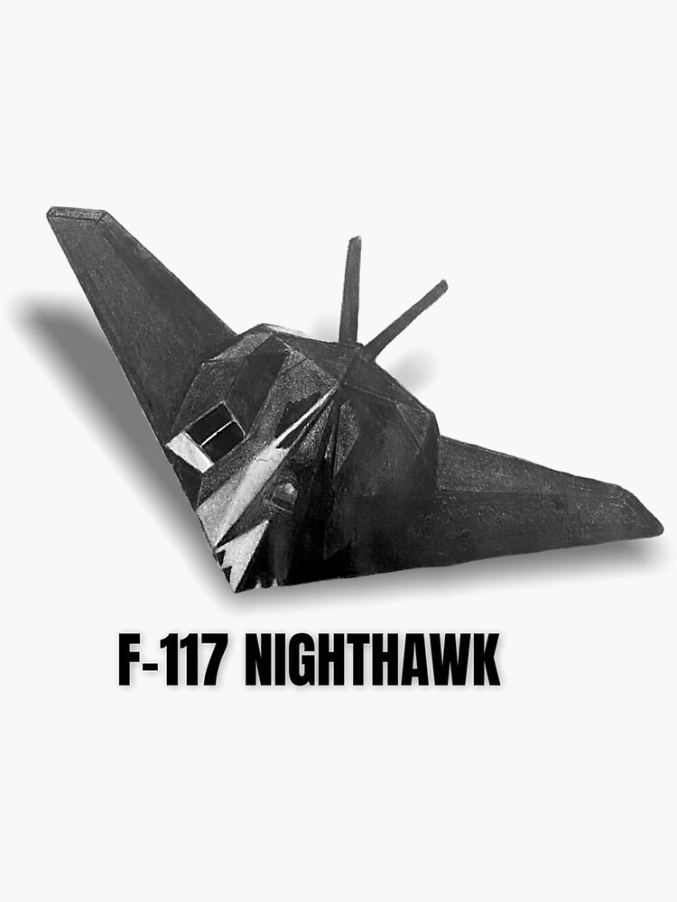 "F-117 Nighthawk " Sticker for Sale by sketchedlines | Redbubble