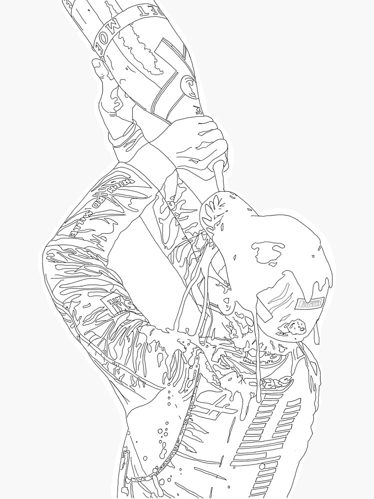 "Lando Norris lineart" Sticker for Sale by Elleinlava | Redbubble