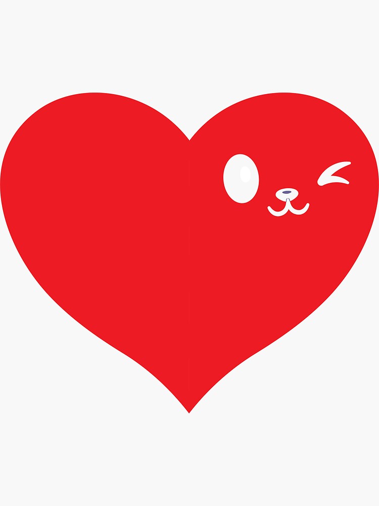 Pegatina «corta el diseño lindo del corazón del gato, un regalo para ...