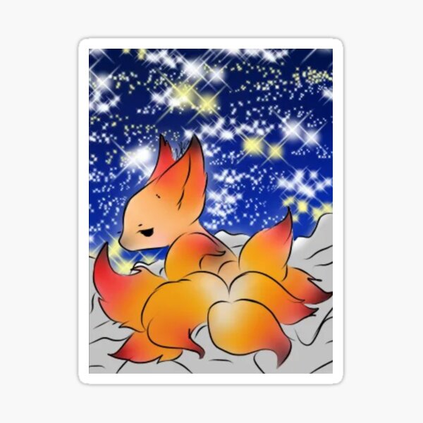 "9 tails " Sticker for Sale by potatopeels673 | Redbubble