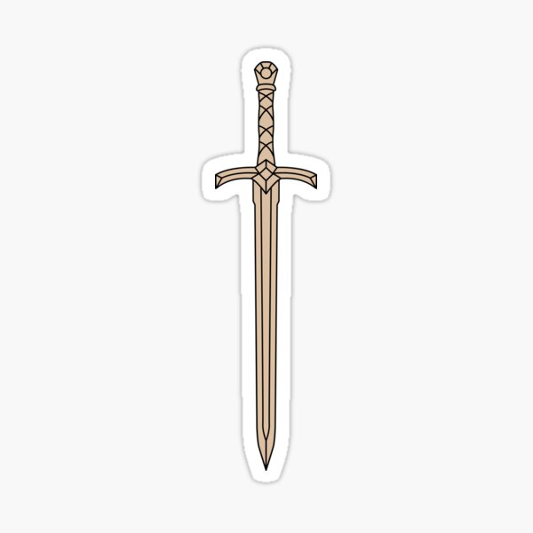 "Simple Long Sword" Sticker for Sale by LittleLambsLore | Redbubble