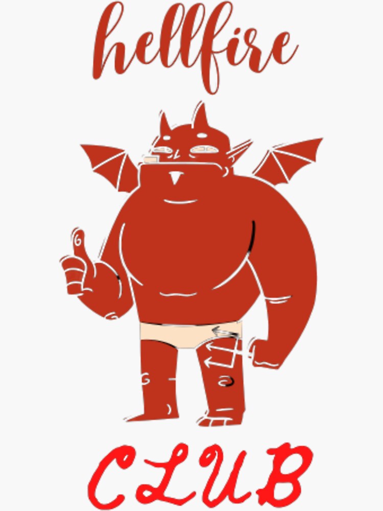 "hellfire club " Sticker for Sale by T-UNICORN | Redbubble