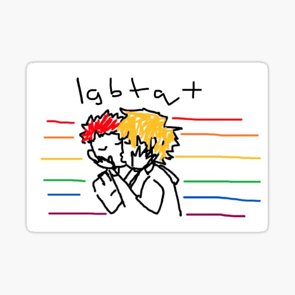 "two guys kiss" Sticker for Sale by prenby | Redbubble