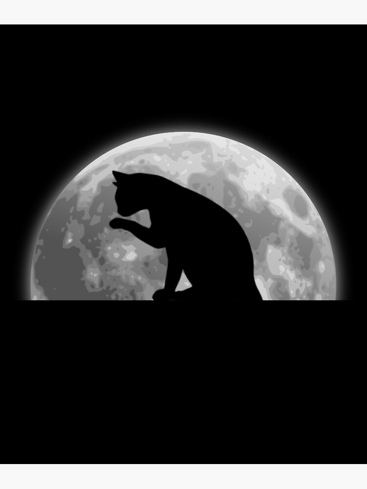 "Moon Cat" Poster for Sale by TheCellDesigns | Redbubble