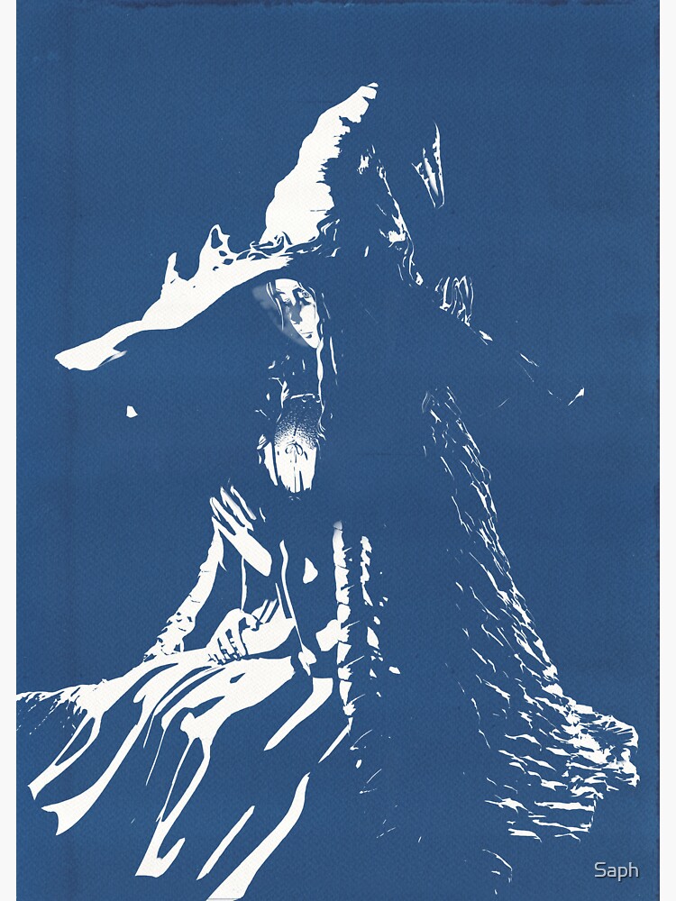 "Ranni Elden ring Cyanotype style" Sticker for Sale by Saph | Redbubble