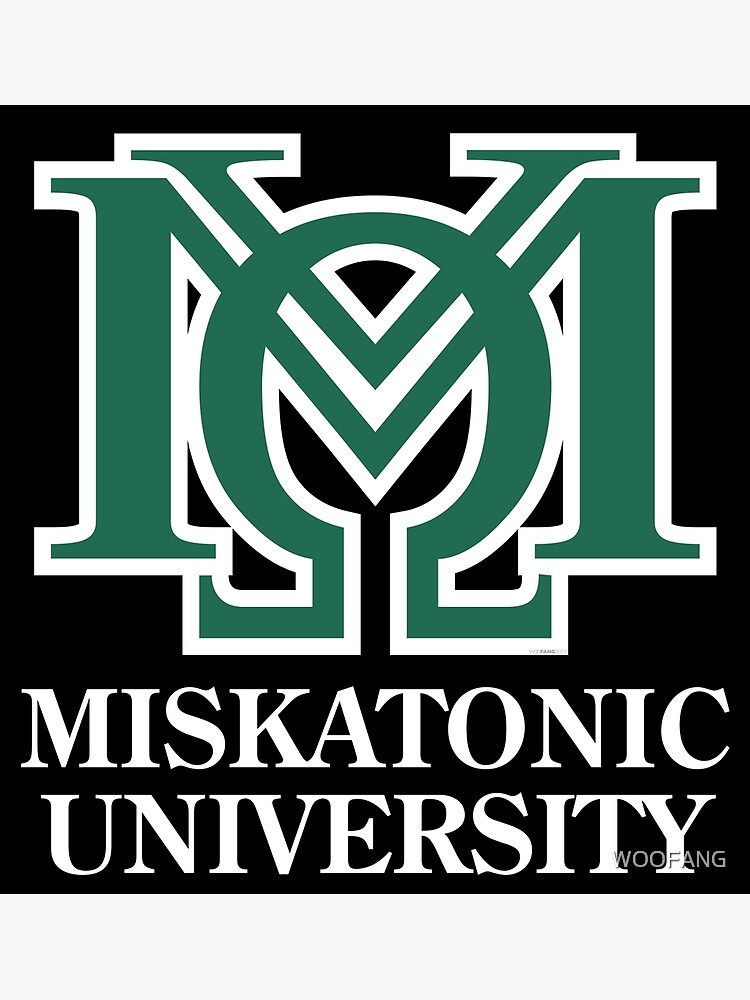 "MISKATONIC UNIVERSITY MONOGRAM ART" Poster for Sale by WOOFANG | Redbubble