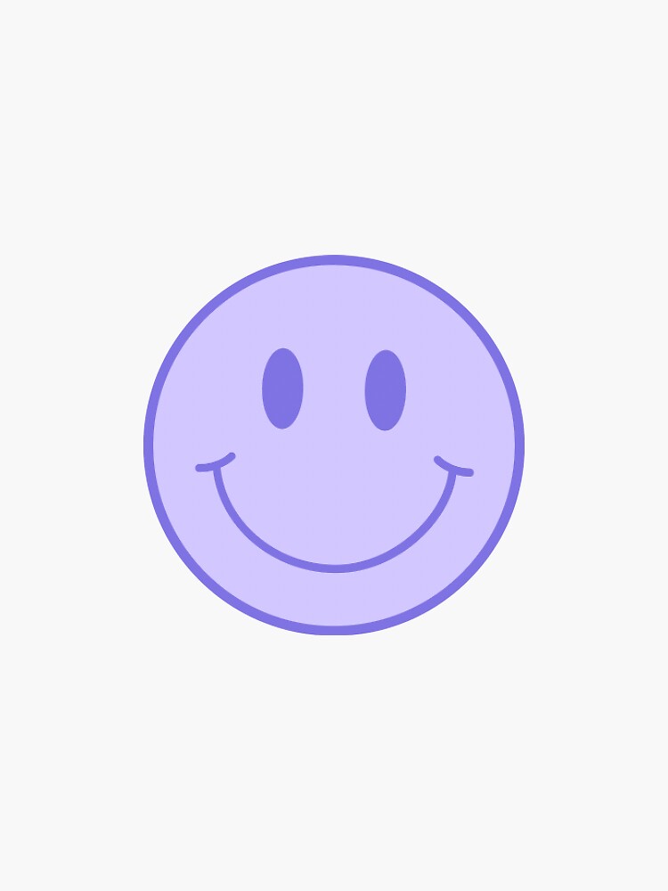 "Purple Smiley Face" Sticker for Sale by avaandcalcreate | Redbubble