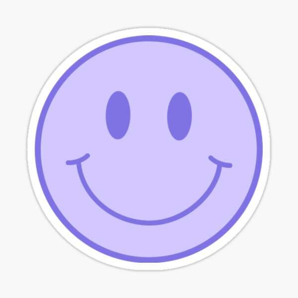 "Purple Smiley Face" Sticker for Sale by avaandcalcreate | Redbubble