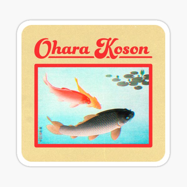 "90s Vintage Design of Common and Golden Carp 1935" Sticker for Sale by ...