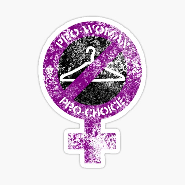 Pro Woman Pro Choice Circle Slash Hanger Feminist Symbol Purple