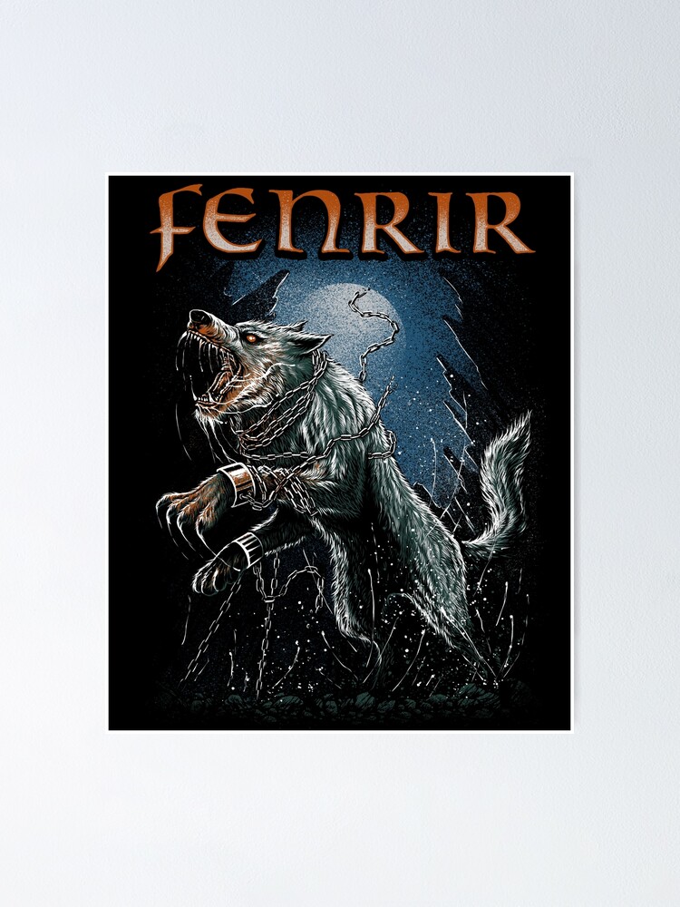 "Fenrir Viking Wolf Norse Pagan Mythology Ragnarok" Poster for Sale by ...