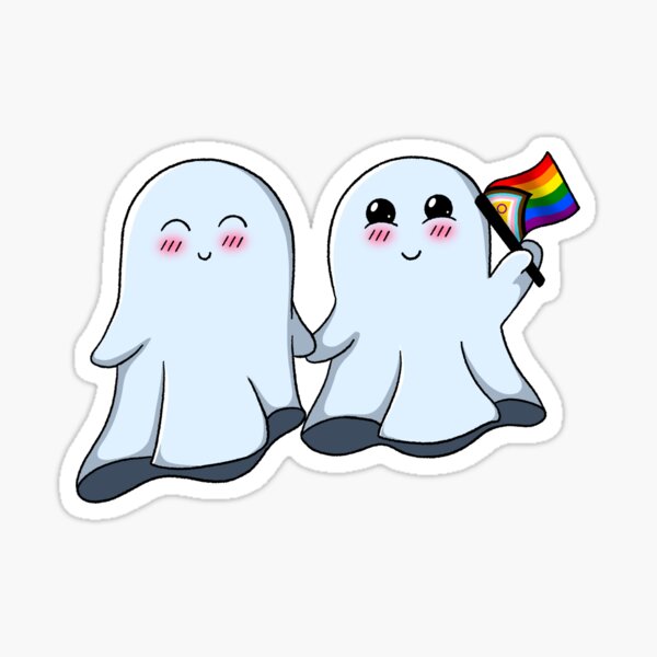 "intersex-inclusive pride ghosts" Sticker for Sale by heyannite | Redbubble