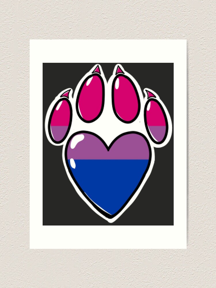 "Bisexual Pride Paw Print" Art Print for Sale by Weremoose | Redbubble