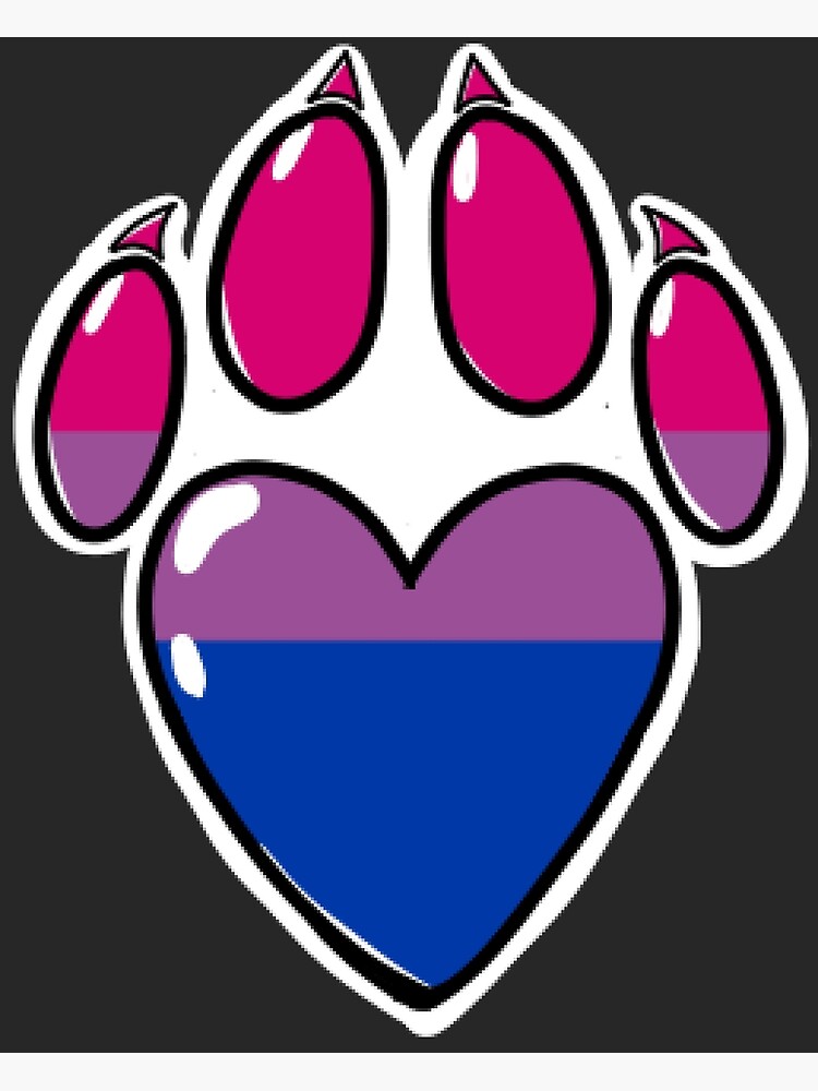 "Bisexual Pride Paw Print" Art Print for Sale by Weremoose | Redbubble