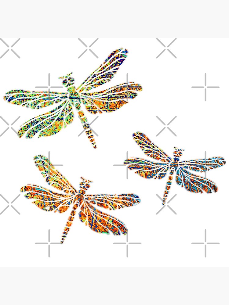 Lámina fotográfica «Libélulas de colores locos volando en armonía» de ...