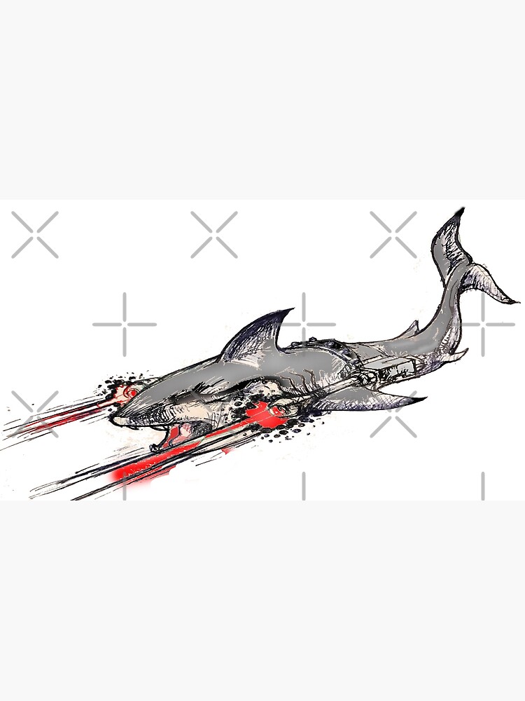 "Laser Shark - Sharks Happen" Poster for Sale by jaymz666 | Redbubble