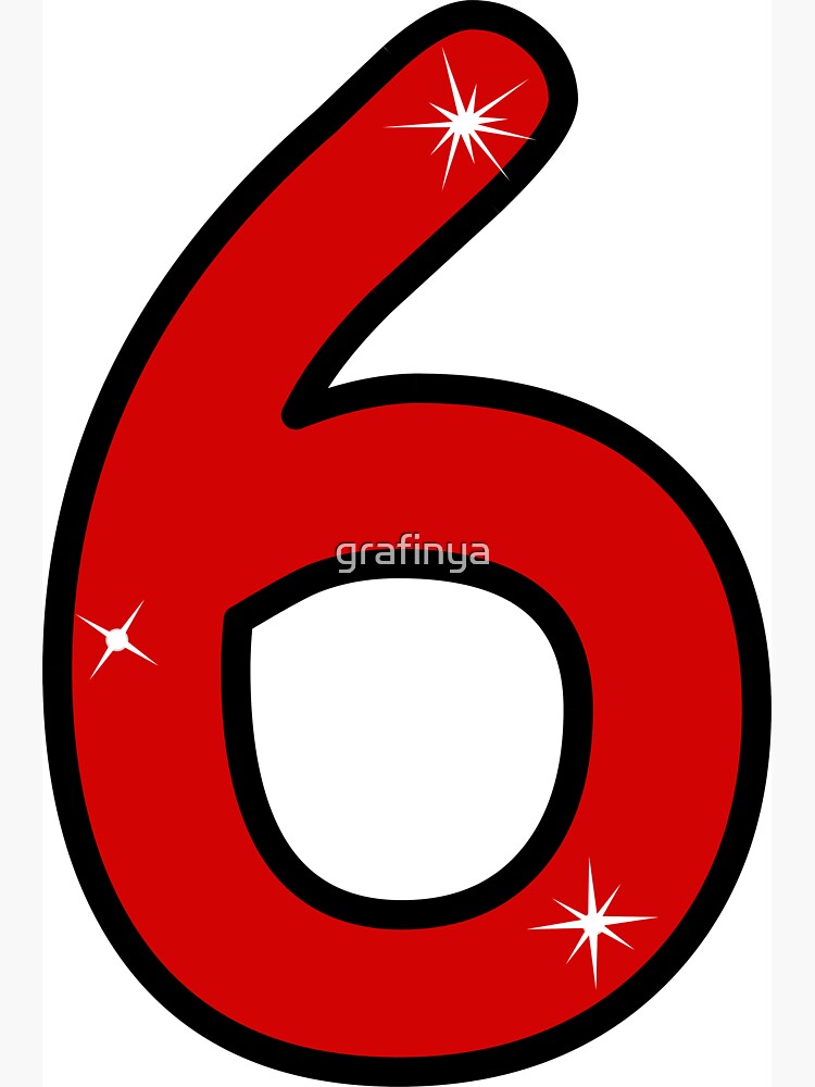 Imán «sexto, seis, número seis, 6 años, número 6, número 6, regalo de ...