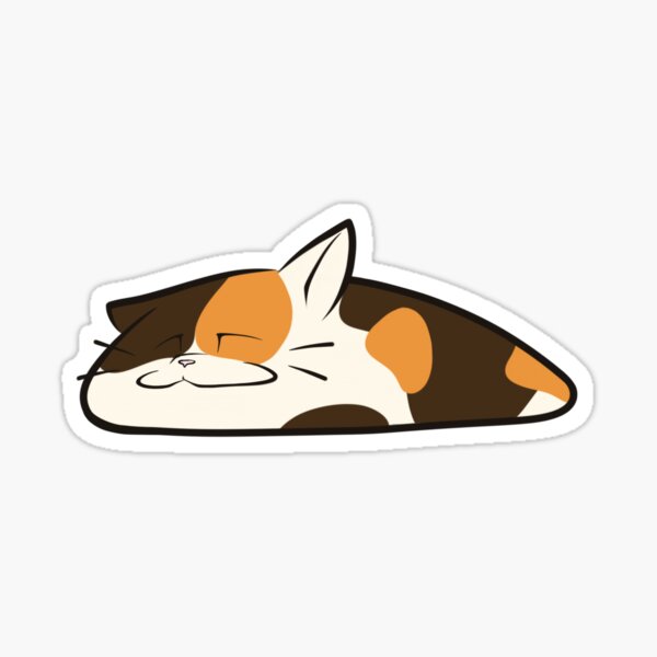 "Calico Cat Sploot" Sticker for Sale by ScarletWolftb | Redbubble
