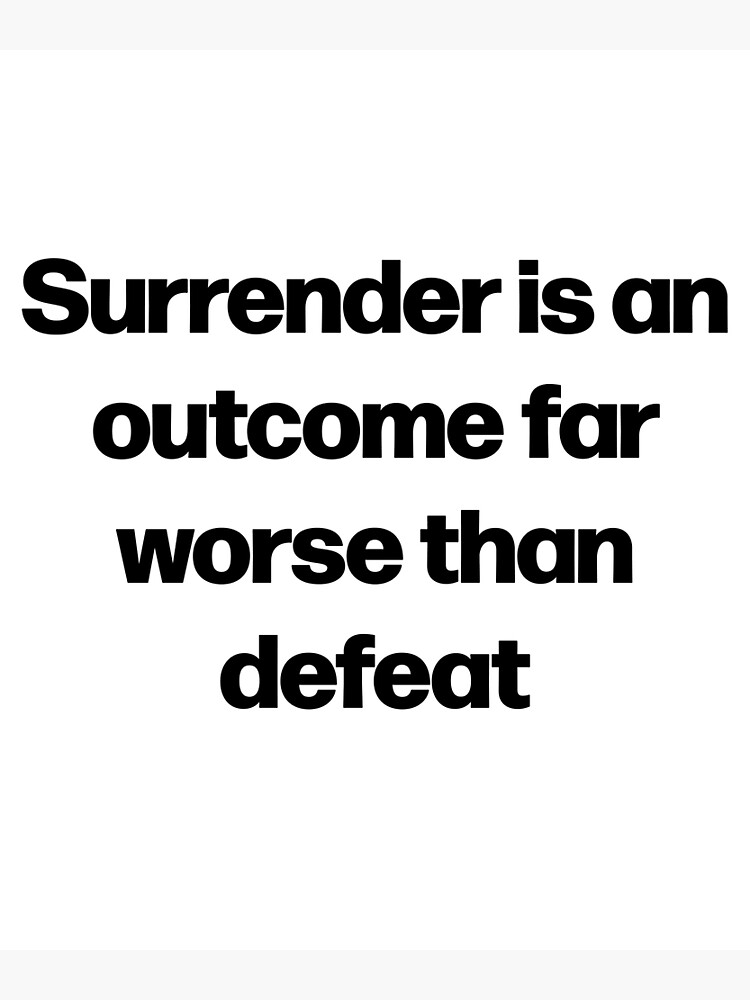 "Surrender worse than defeat anime gym motivation quote " Poster for ...