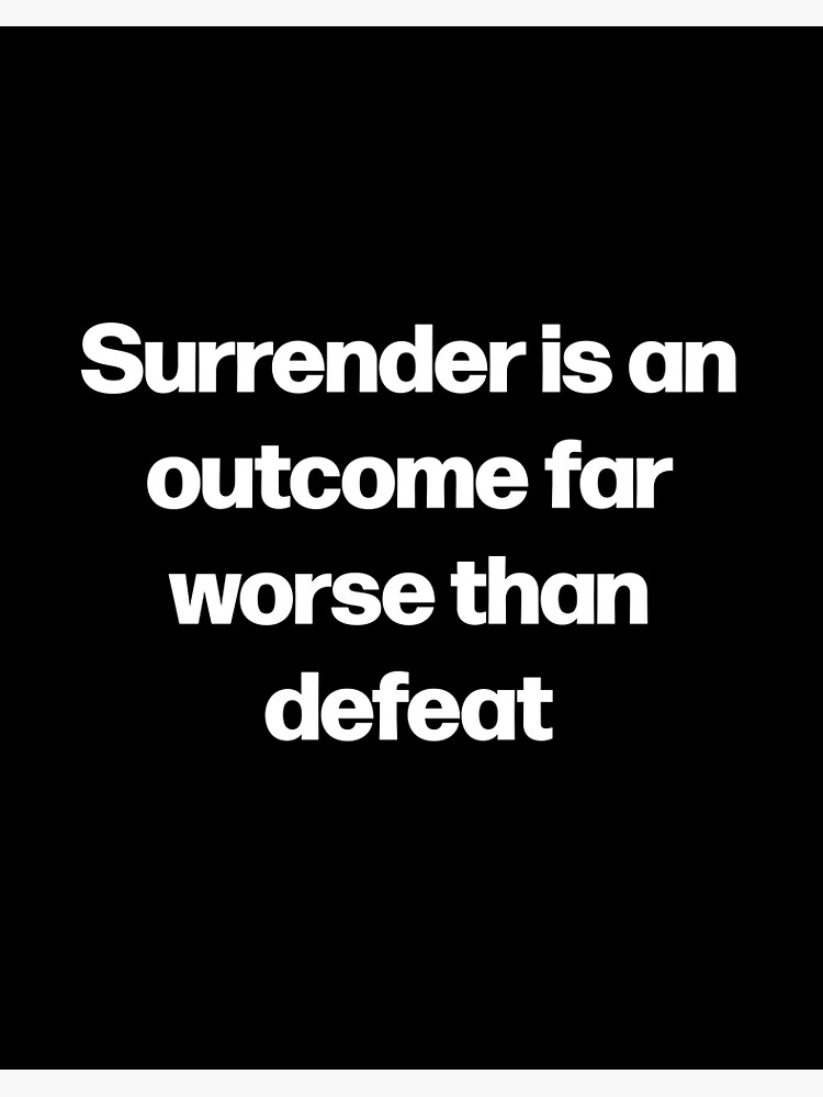 "Surrender worse than defeat anime gym motivation quote " Art Board ...