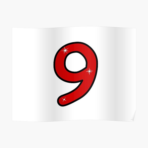 Póster «nueve, noveno, 9, número nueve, 9 años, 9 años, número 9 ...