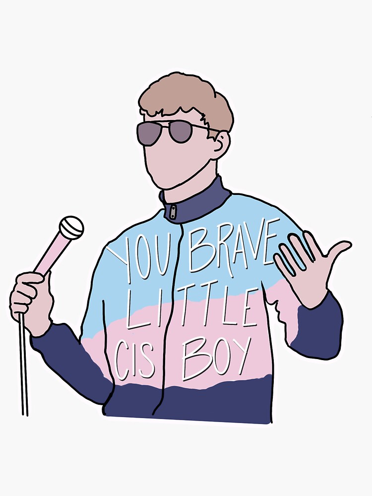 "brave little cis boy" Sticker for Sale by jsalz | Redbubble