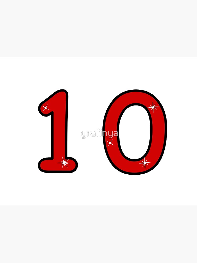 Lámina fotográfica «décimo, diez, 10, número diez, 10 años, 10 años ...