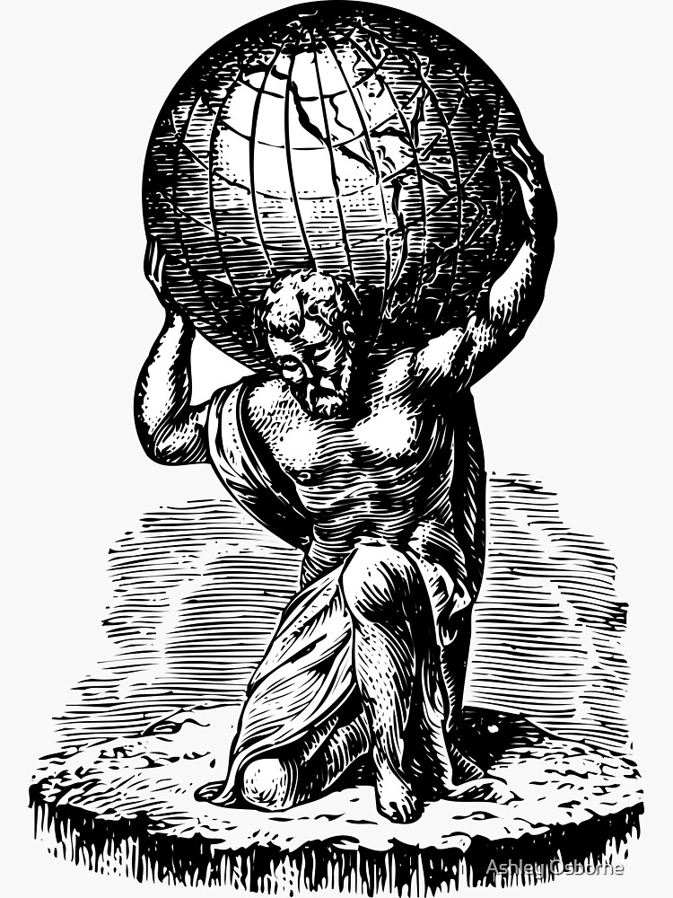 "Atlas" Sticker for Sale by Ashley Osborne | Redbubble