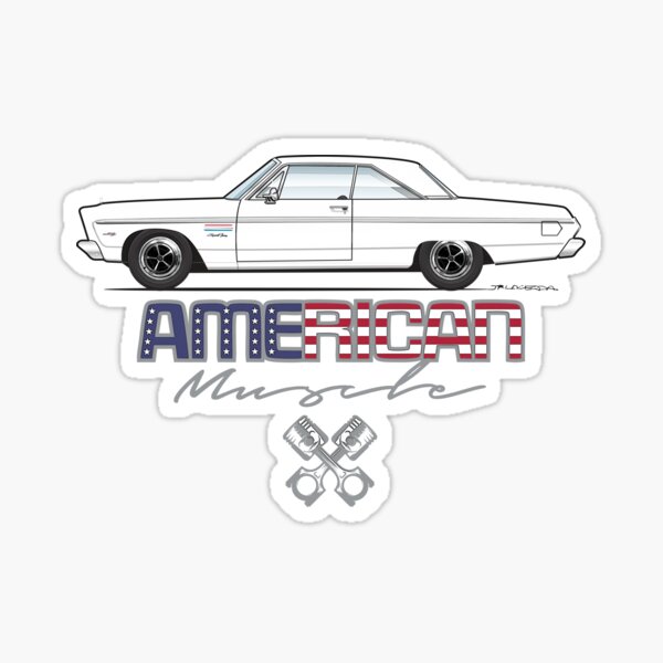 "Dark Multicolor american muscle" Sticker for Sale by CarArtColor ...
