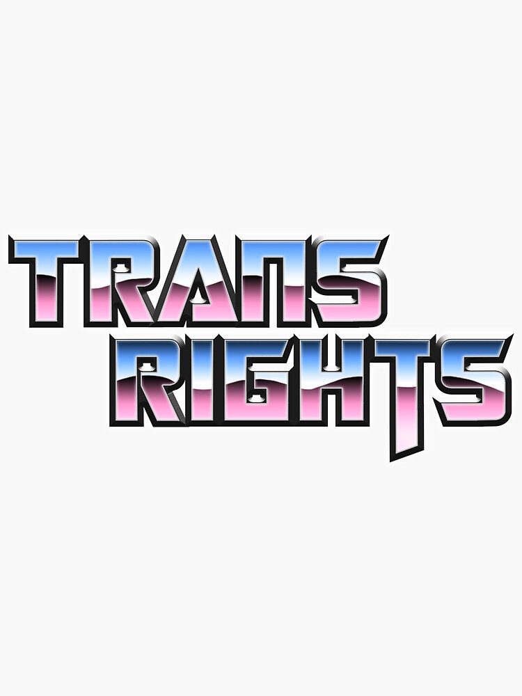 "Trans Rights Transformers Logo" Sticker for Sale by Radishking27 ...