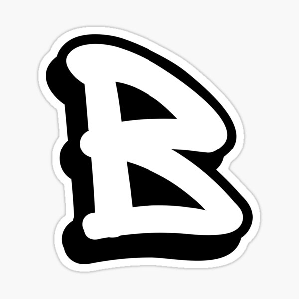 "letter b " Sticker for Sale by Tsldesigns | Redbubble