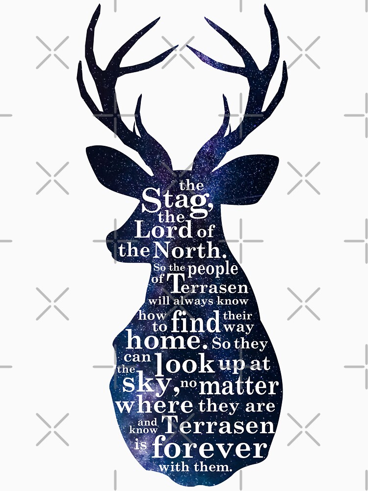 Throne Of Glass The Stag The Lord Of The North T Shirt By Yairalynn Redbubble