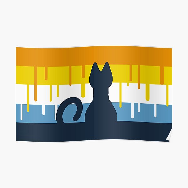 "AroAce cat pride flag" Poster for Sale by Gabrielle12S | Redbubble
