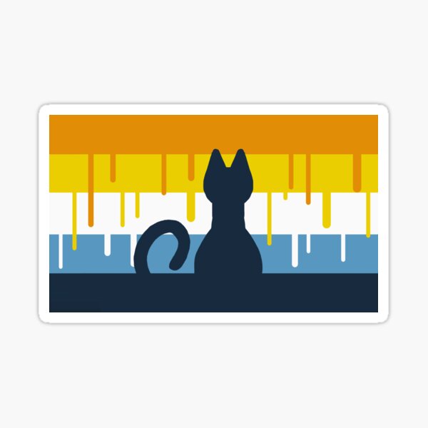 "AroAce cat pride flag" Sticker for Sale by Gabrielle12S | Redbubble